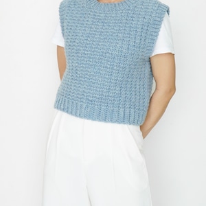 Crochet Ribbed Vest Pattern, Crochet Sweater Pattern, Easy Crochet Vest ...