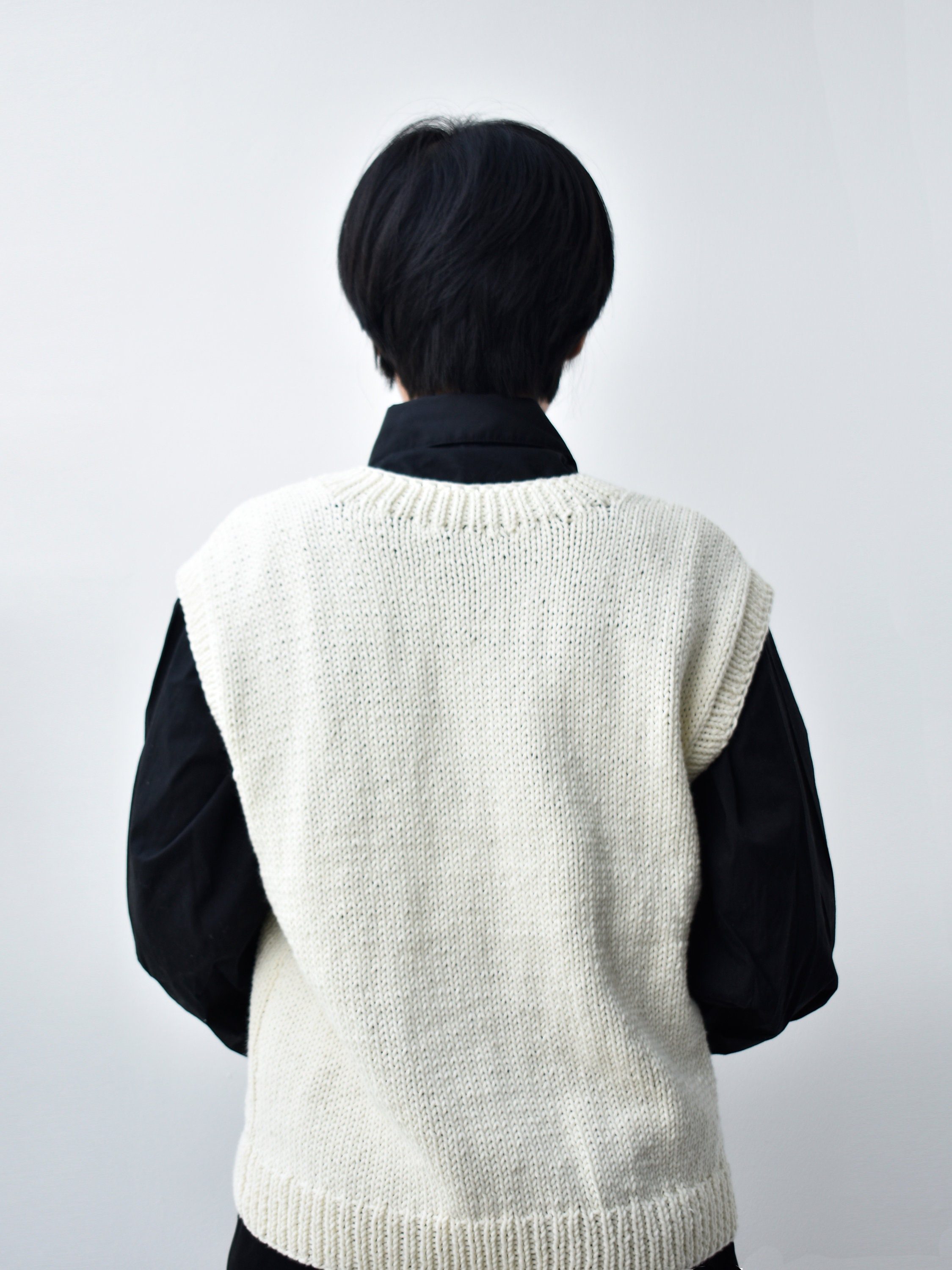 Oversized Knitting Vest Pattern Easy Knitting Vest Pattern - Etsy