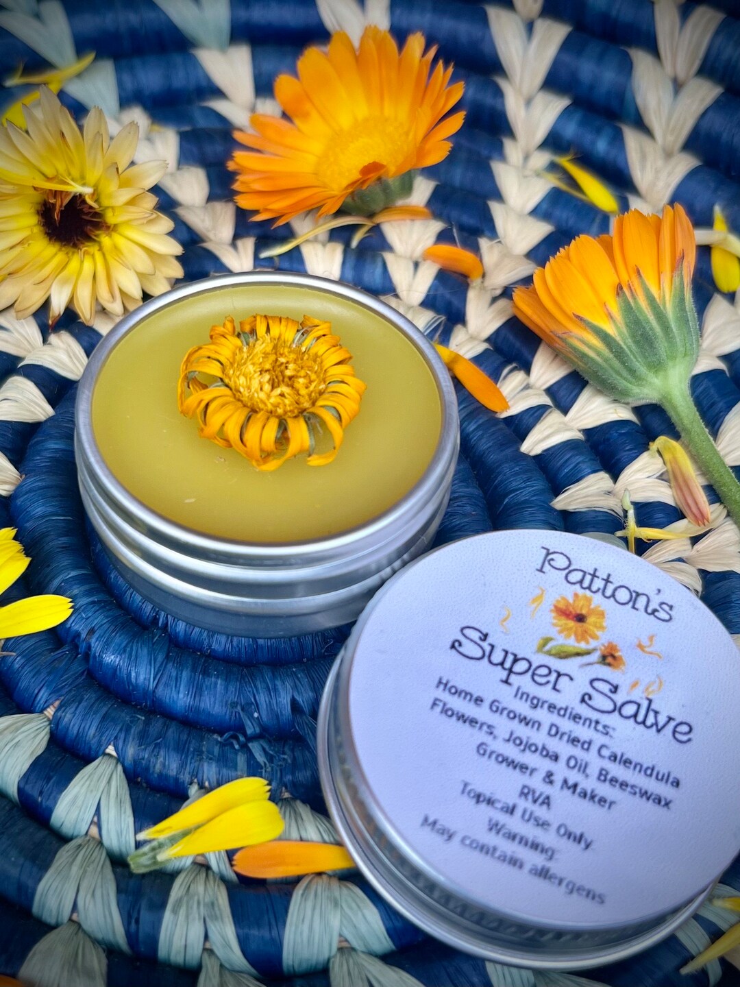 1oz Tins- Patton’s Super Calendula Salve, Homegrown, Herb Salve ...