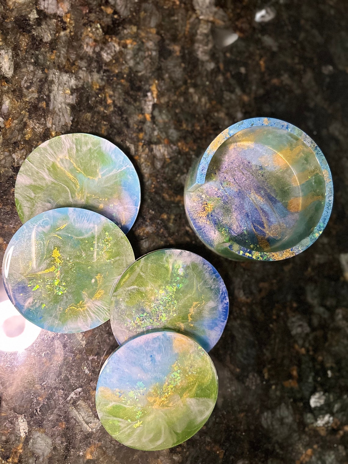 Opal Earth Day Coaster Set - Etsy