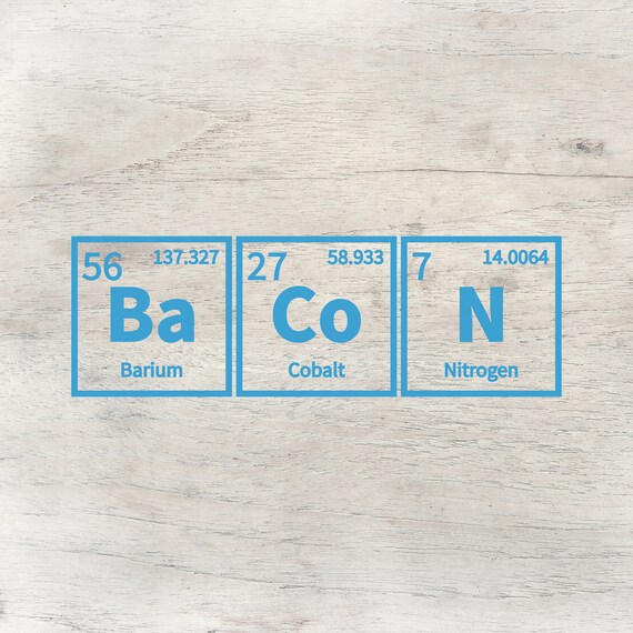Bacon Periodic Table of Elements Scientist Gift Bacon Lover | Etsy