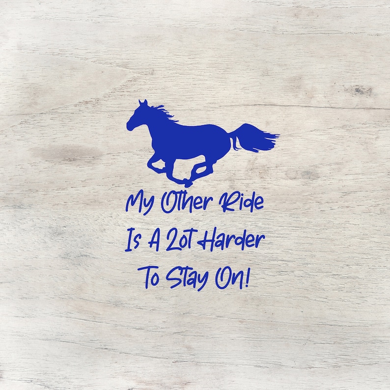 My Other Ride is a Lot Harder to Stay On Bumper Stickers for - Etsy