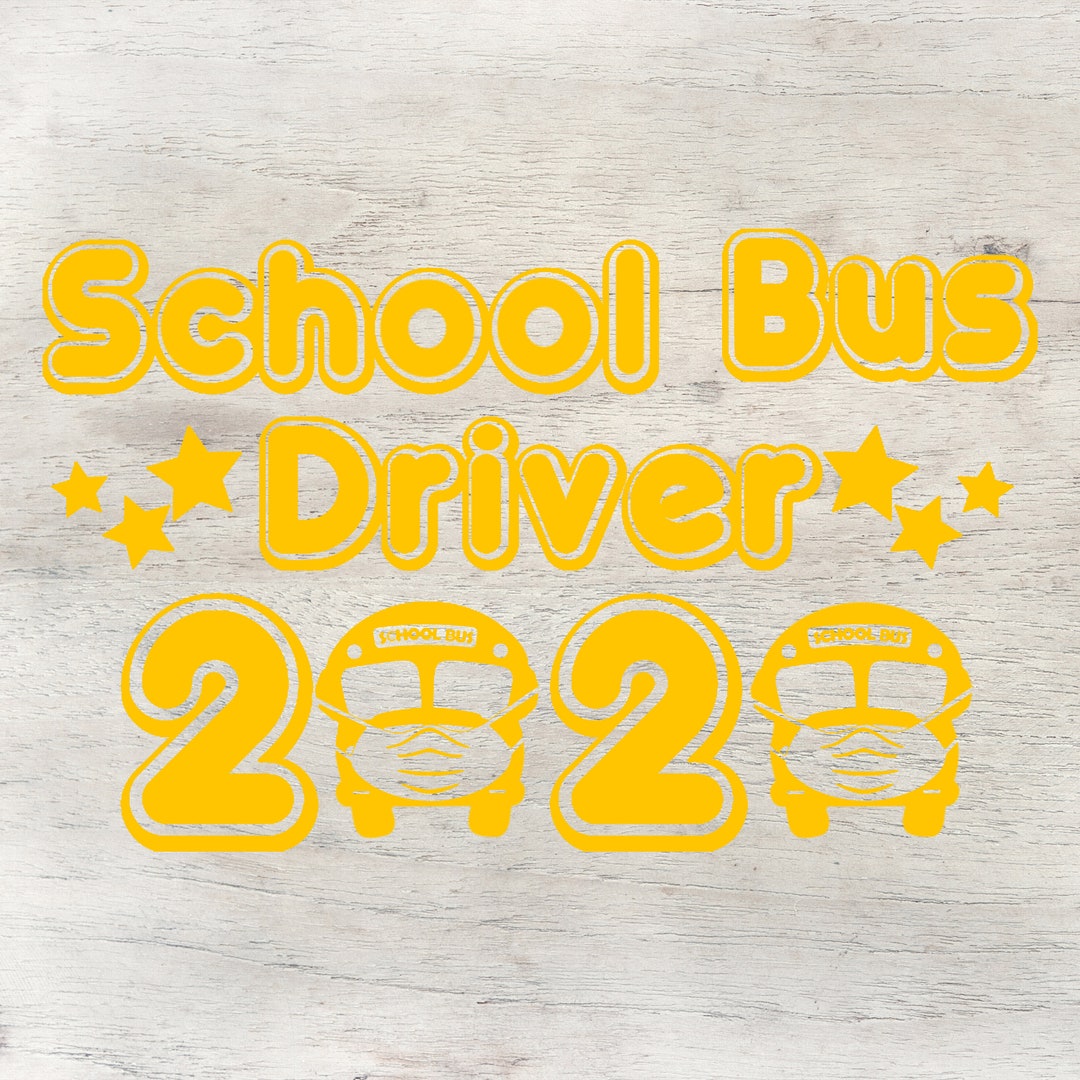 2020 School Bus Driver Decal, Face Masks, School Appreciation Gift, Bus ...