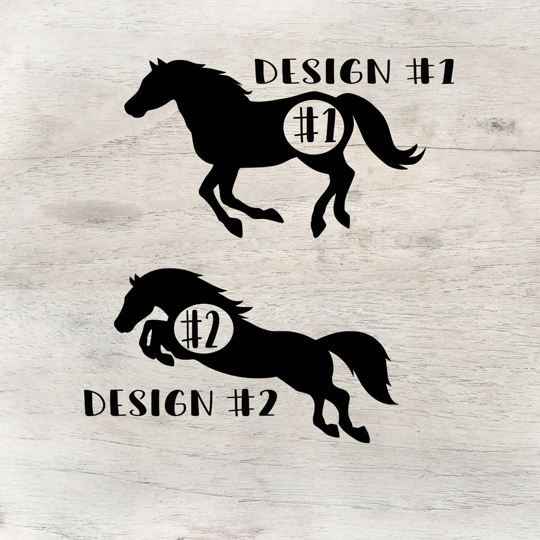 Monogrammed Horse Decal, Gifts for Equestrians, Horse Lovers, Tack ...