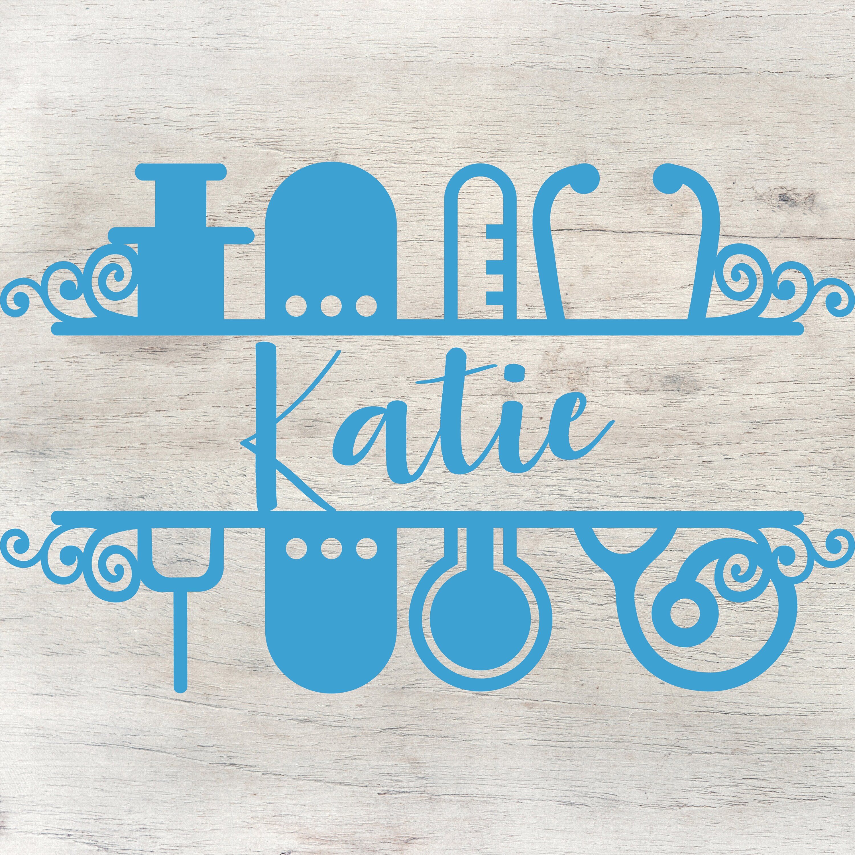 Custom Monogram Vinyl Decal With Nurse's Name, Doctor Gift, Gifts for ...