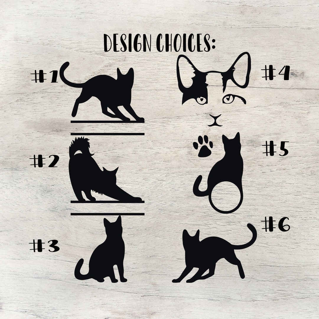 Custom Vinyl Decal for Cat Lovers, Personalized Decals With Name ...