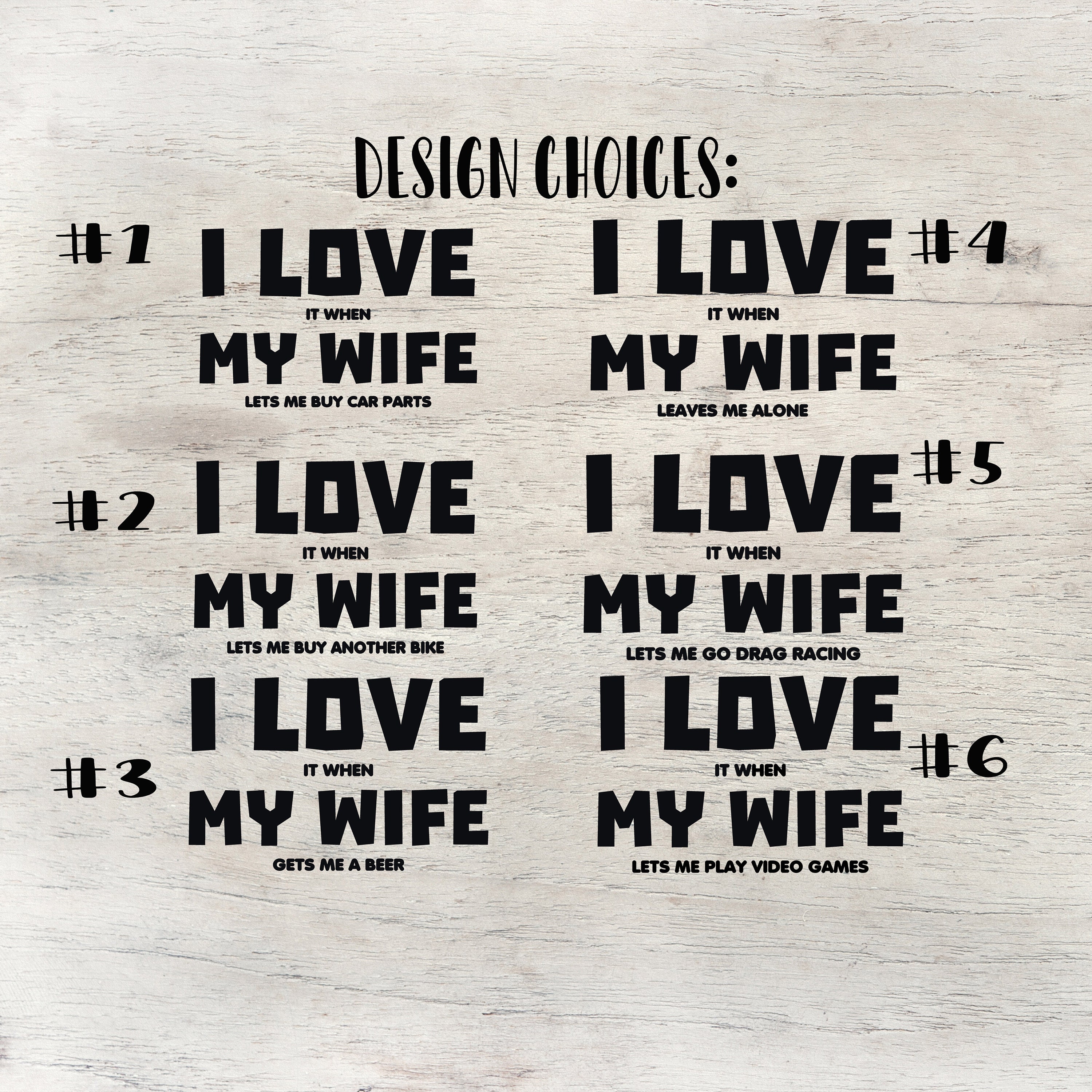 I Love My Wife Vinyl Decal Funny Wife Bumper Sticker Gift | Etsy