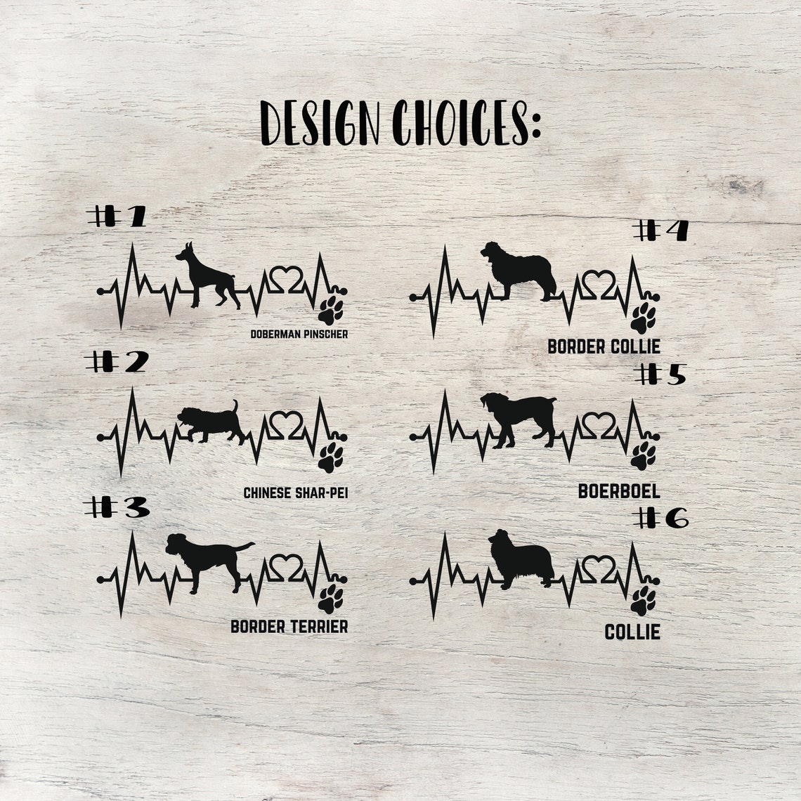 Dog Breeds Border Terrier Border Collie Collie Boer Boel - Etsy