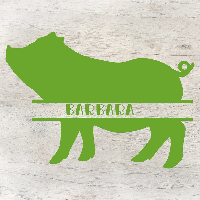 Custom Vinyl Decal for Pig Lovers Personalized Decals With | Etsy