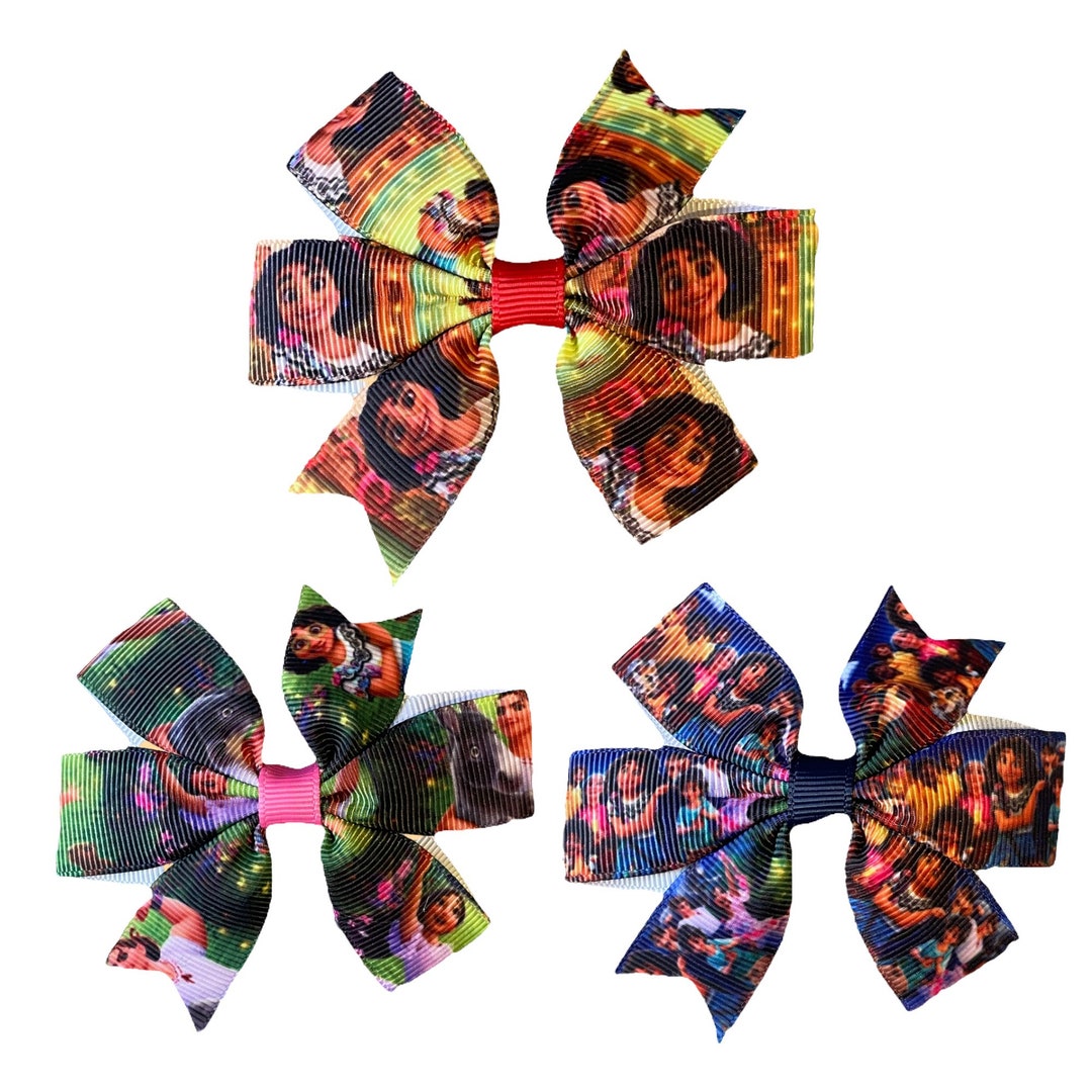Disney Encanto Hair Bows Clips Slides 3 Bows Mirabel Louisa Isabela ...
