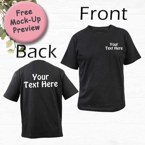 Custom Shirts Front and Back - Etsy