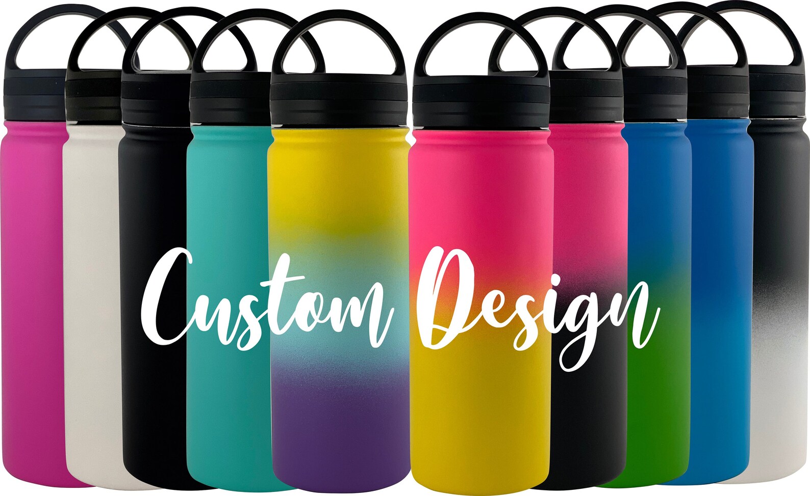 100% Personalized Customized Insulated Water Bottle 18oz 32oz 40oz ...