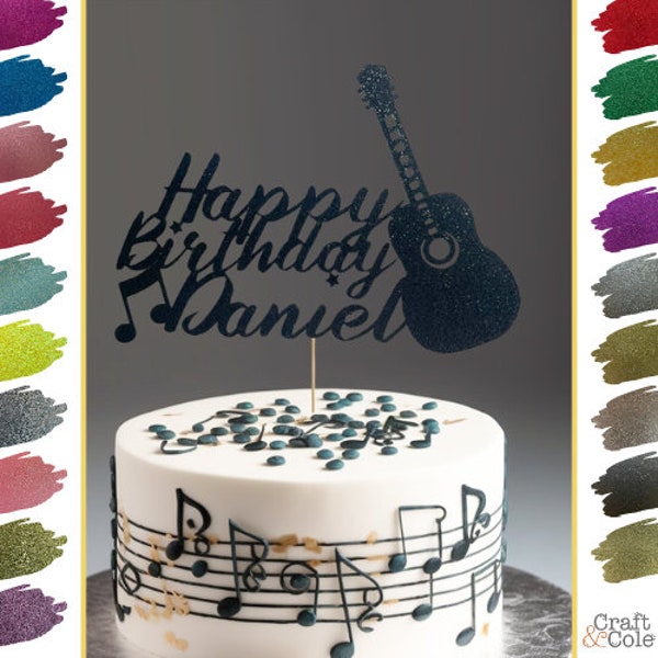 Guitar Cake Topper - Etsy UK