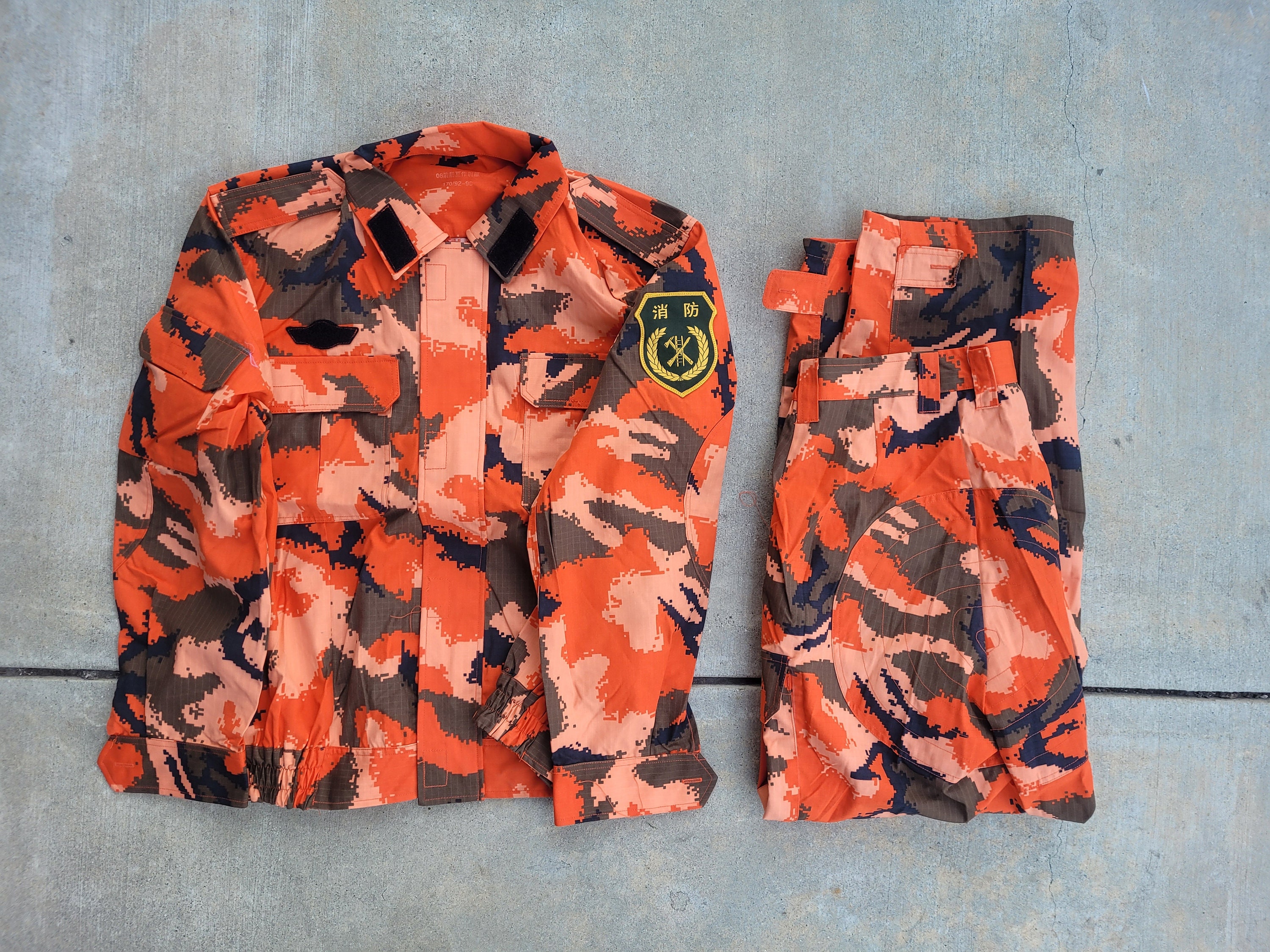 Surplus Chinese Military PAP BDU Uniform - Type 05 Firefighting ...