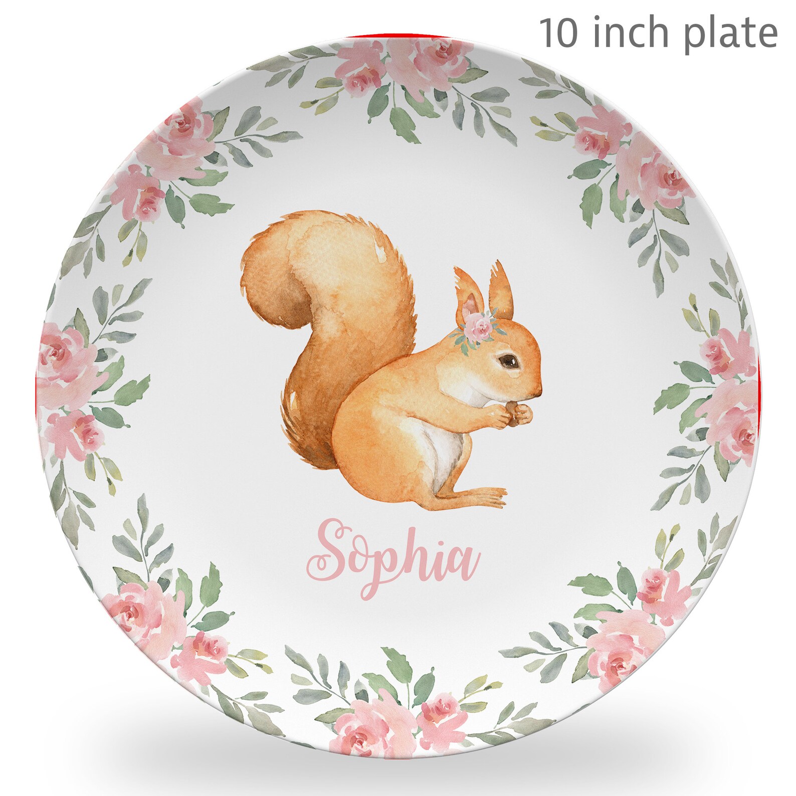 Squirrel Plate Set Personalized Plate Woodland Squirrel | Etsy