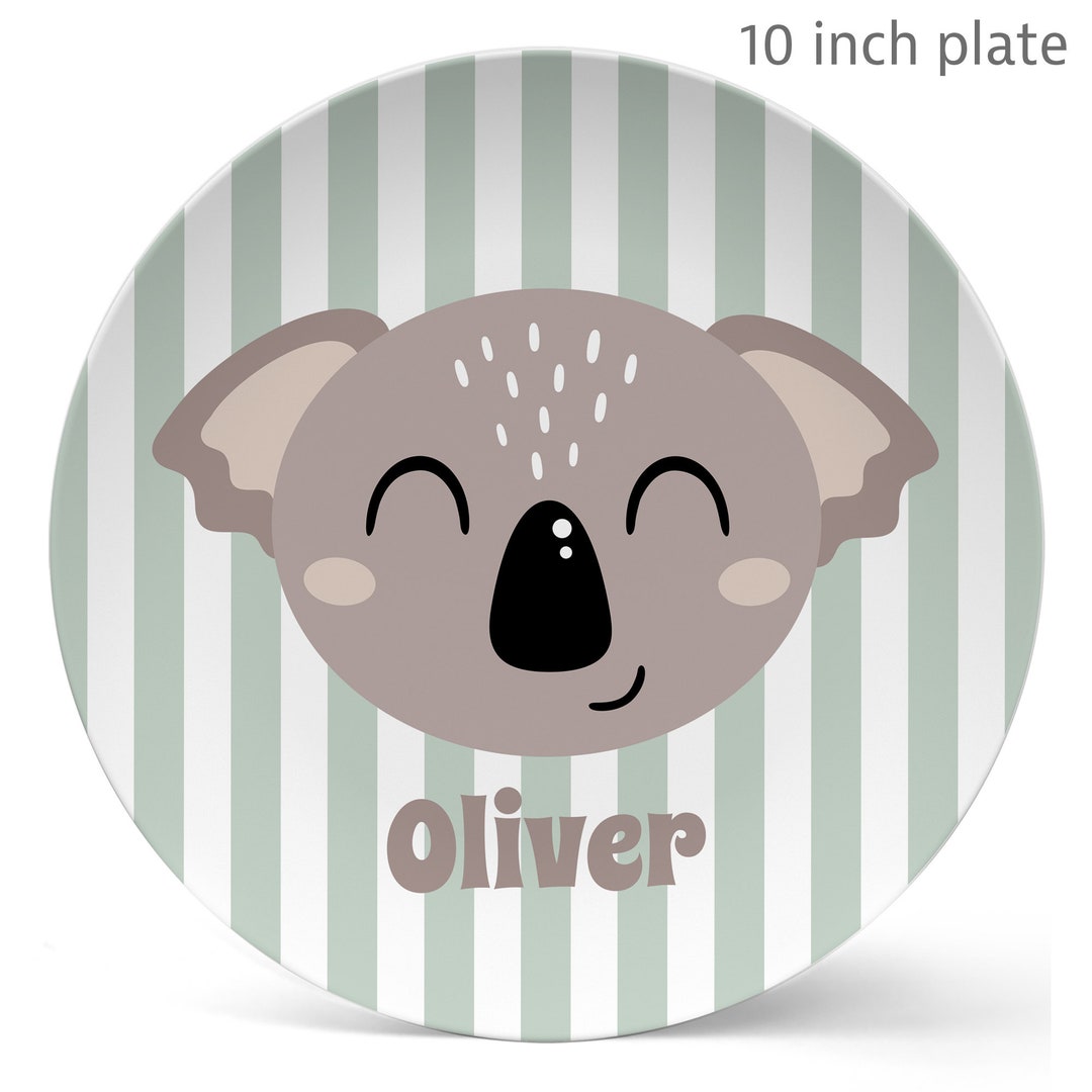 Koala Plate Cute Safari Animal Personalized Name Plate Minimalist Koala ...