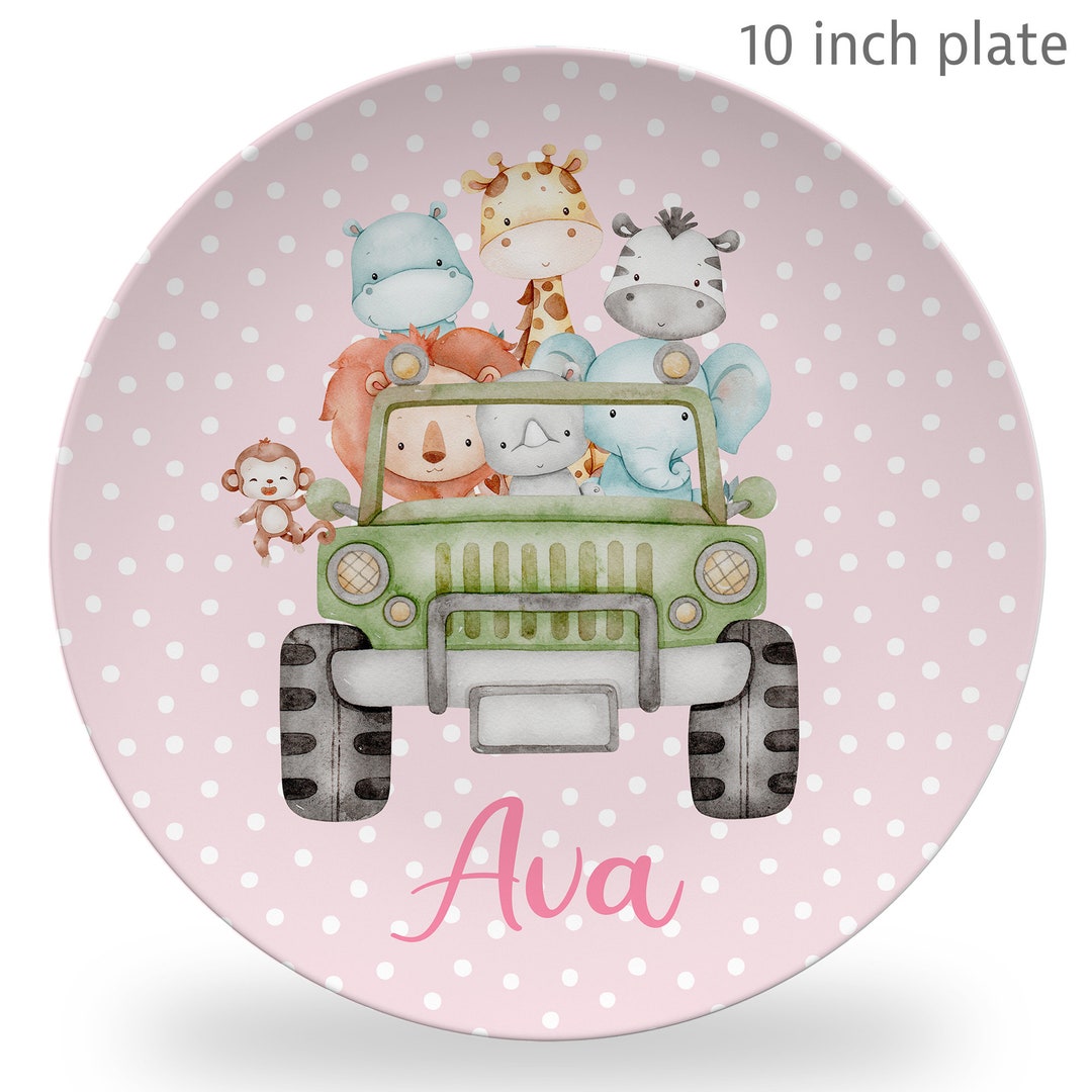 Safari Animals Plate Animals on Safari Personalized Name Plate Animals ...