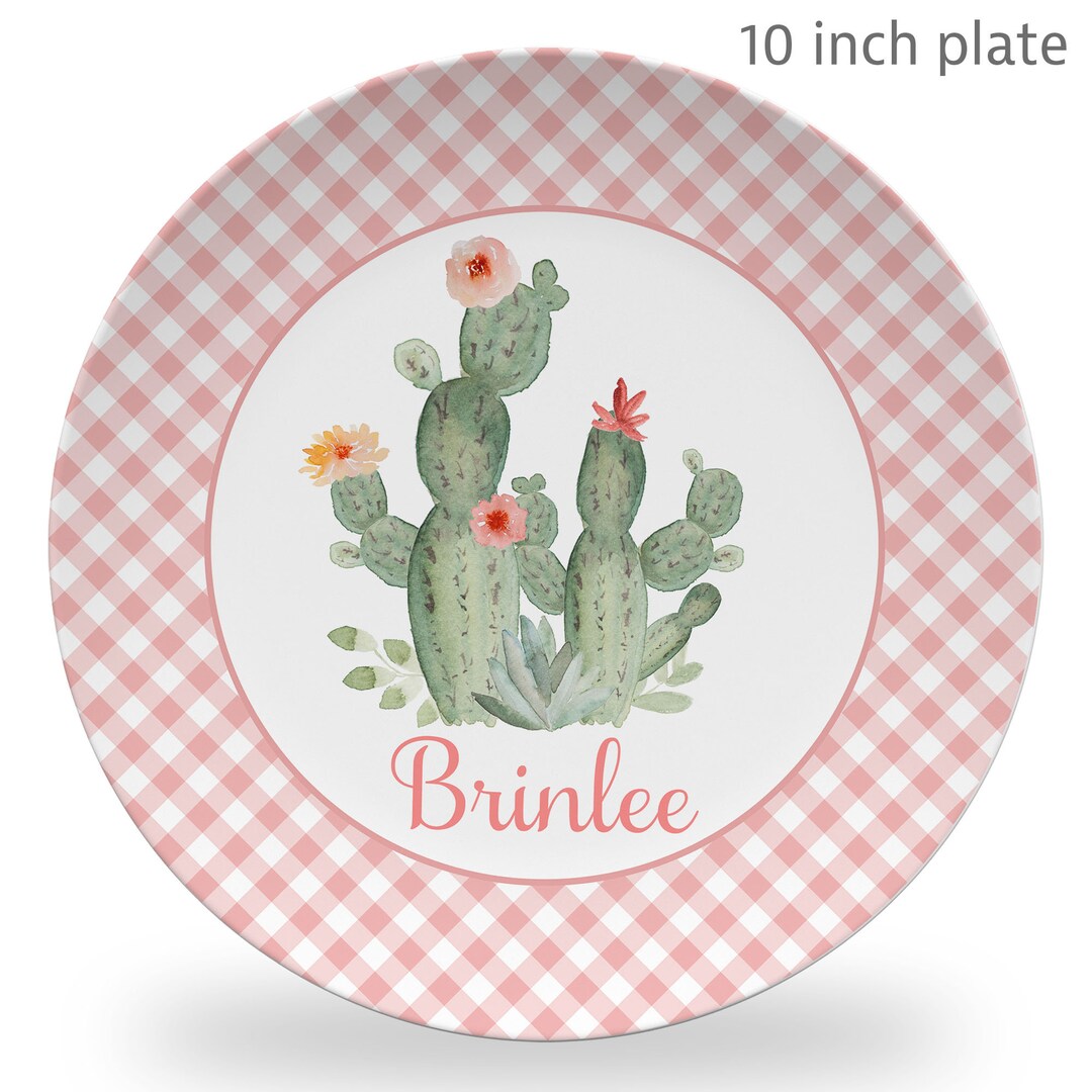 Cactus Plate, Cactus Mealtime Set, Plate, Bowl, Mug, Placemat, Cactus ...
