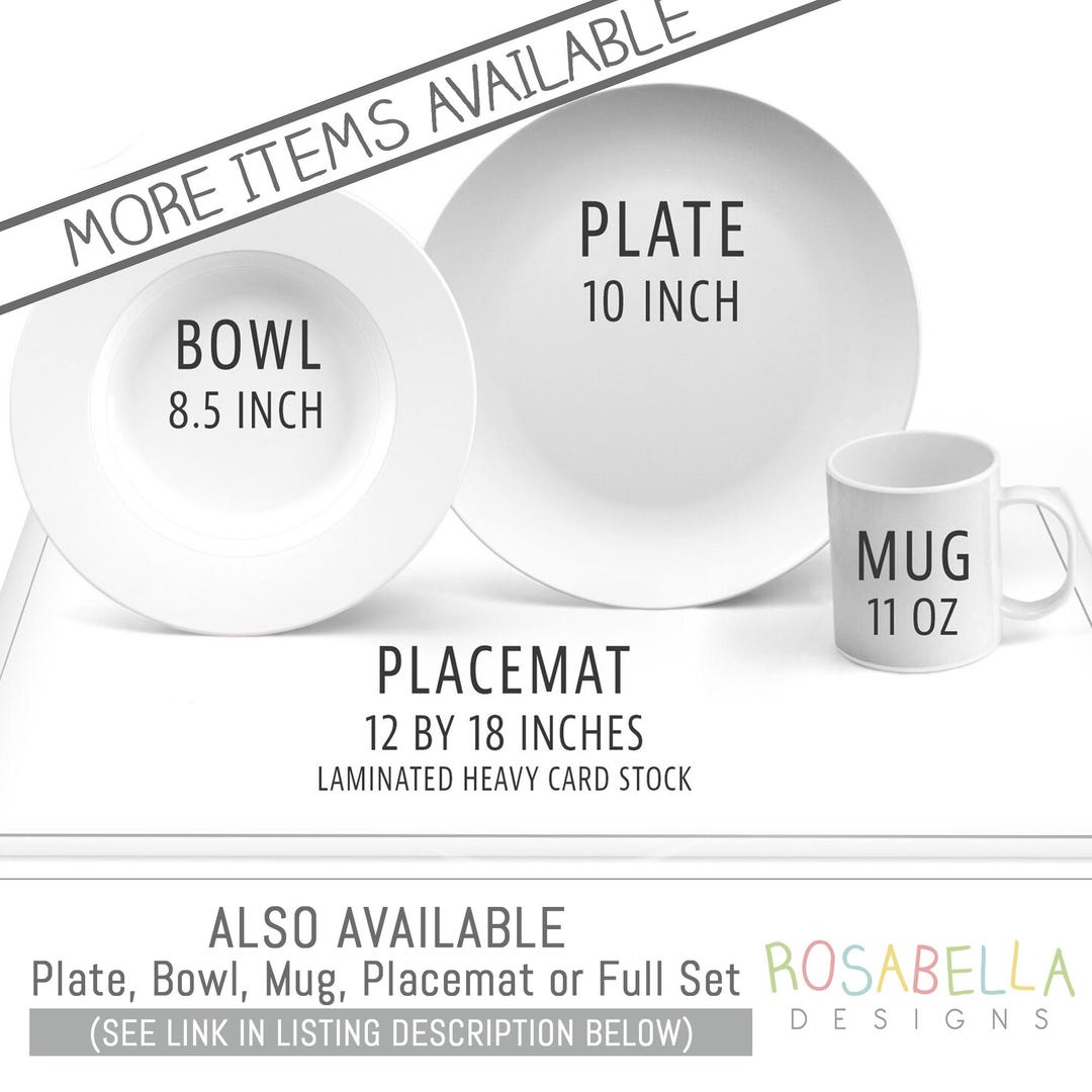 Personalized Plate Set or Piece Options With Child Name Choose Any ...