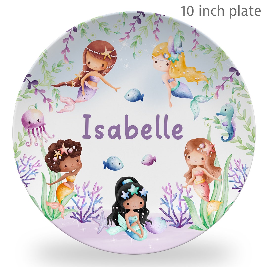 Mermaid Plate Personalized Mermaid Gift With Child's Nameplate Or - Etsy