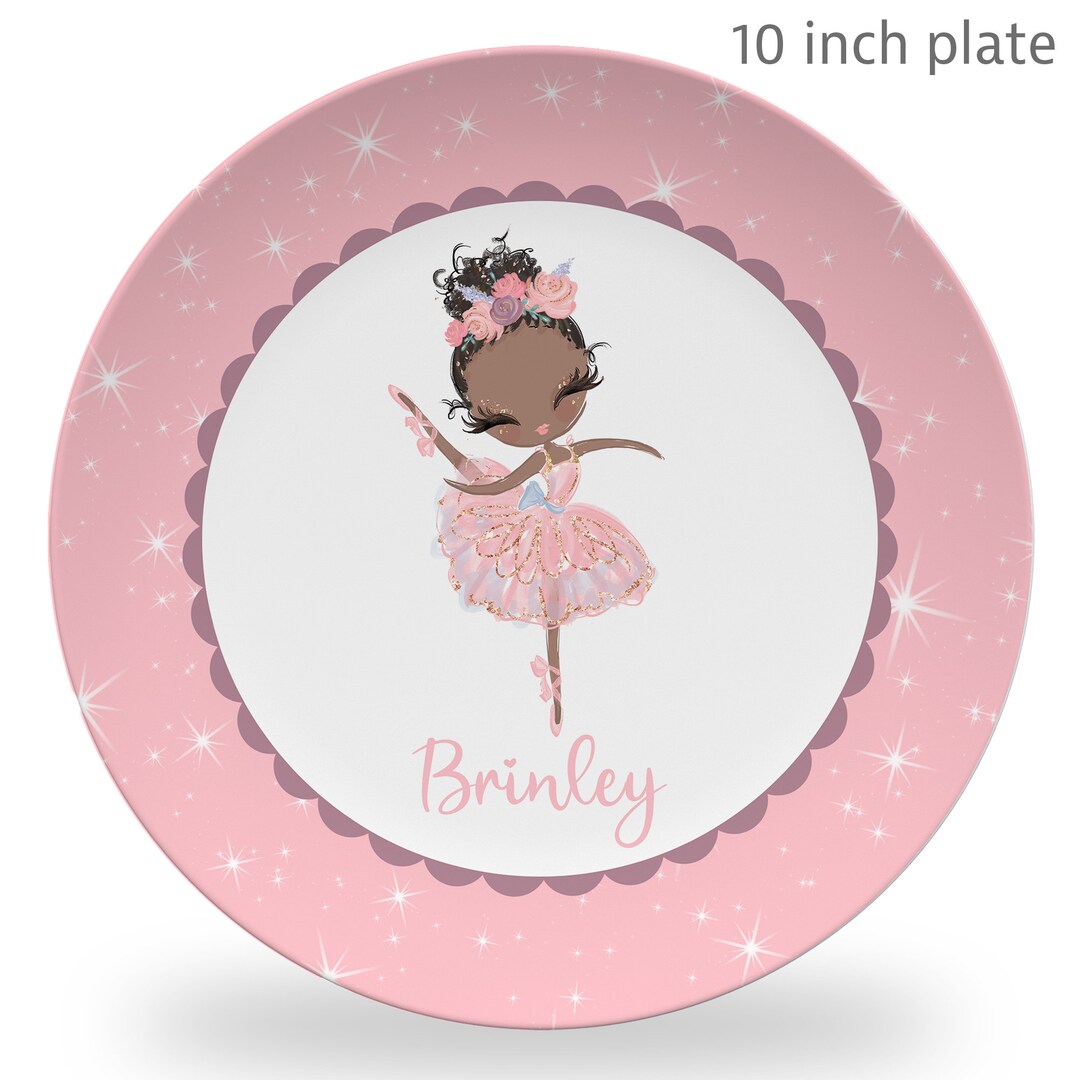 Ballet Plate Ballerina Girl Plate Kid's Plate. Pink Personalized Ballet ...