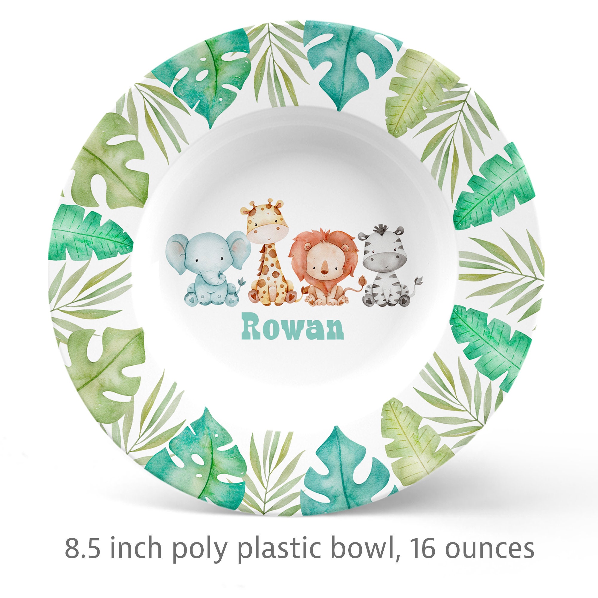 Safari Animals Plate Set Personalized Name Plate Keepsake or | Etsy