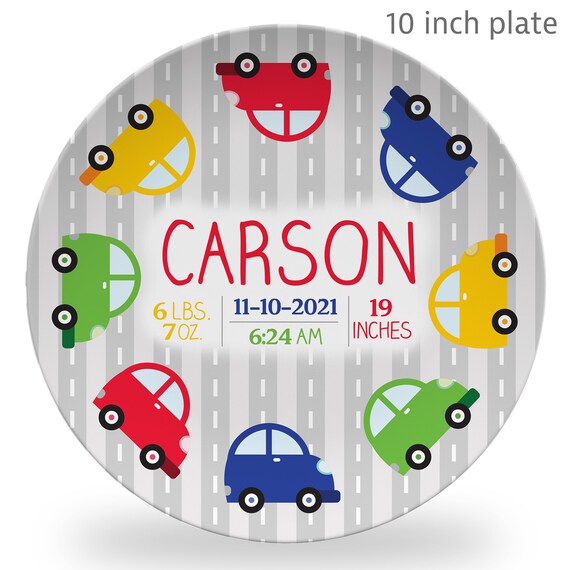 Cars Birth Stats Plate Cars Personalized Plate Birth Info | Etsy