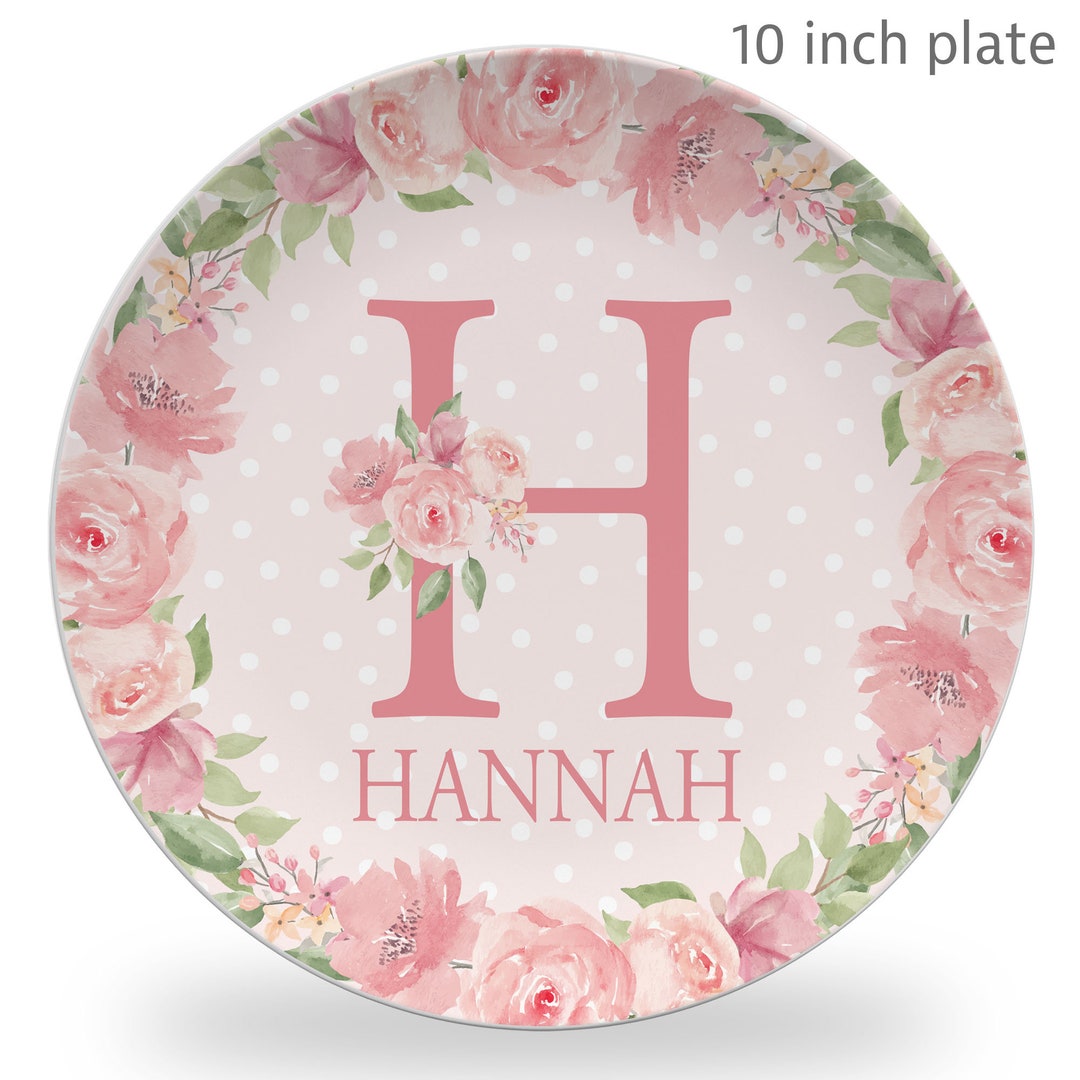 Letter Plate Name and Initial Personalized Plate With Name and Initial ...