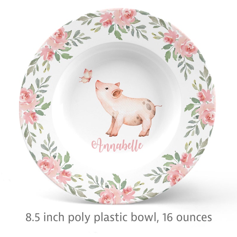Personalized Pig Plate Set Personalized Plate Bowl Mug - Etsy
