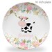 Cow Plate With Pink Flower Headband Keepsake or Daily Use - Etsy