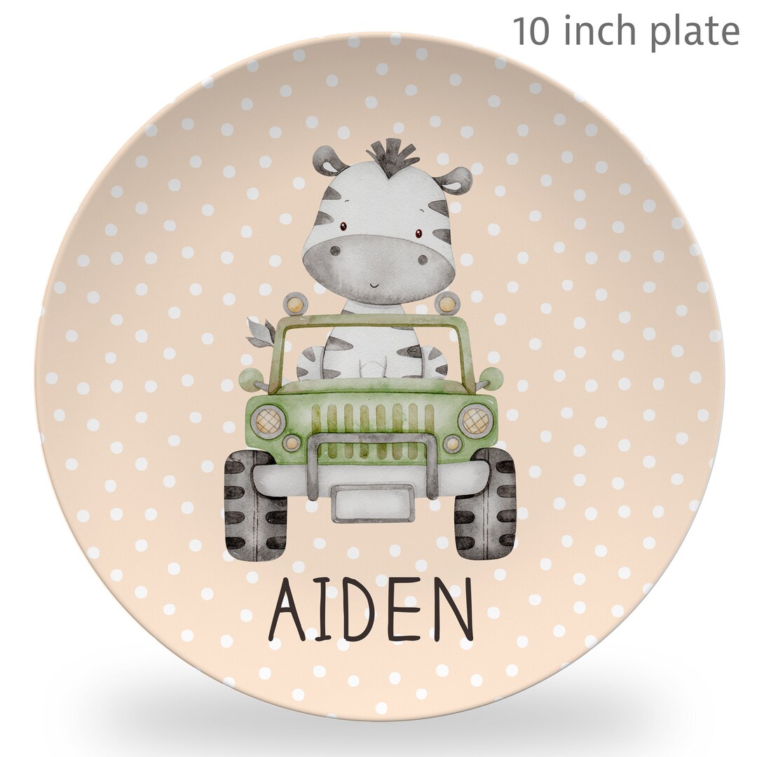 Zebra Plate Zebra in Safari Car Personalized Name Plate Plate Toddler ...