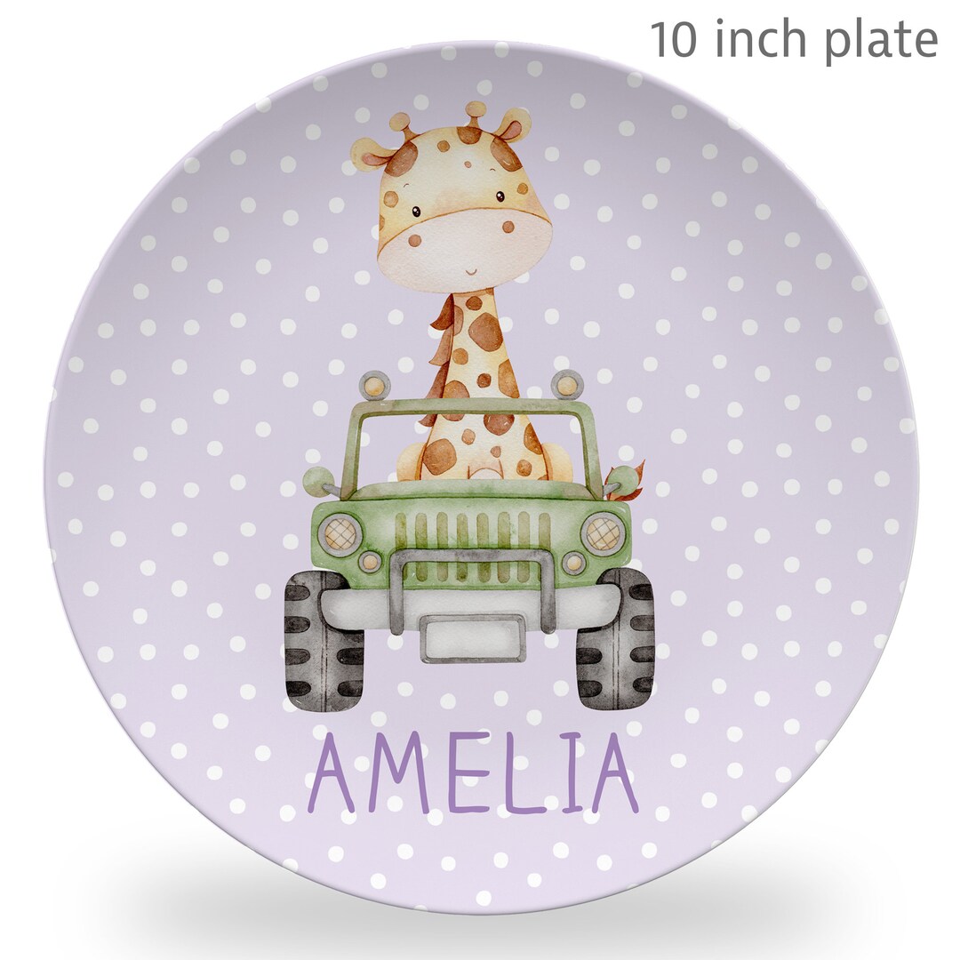 Giraffe Plate Giraffe on Safari Personalized Name Plate - Etsy