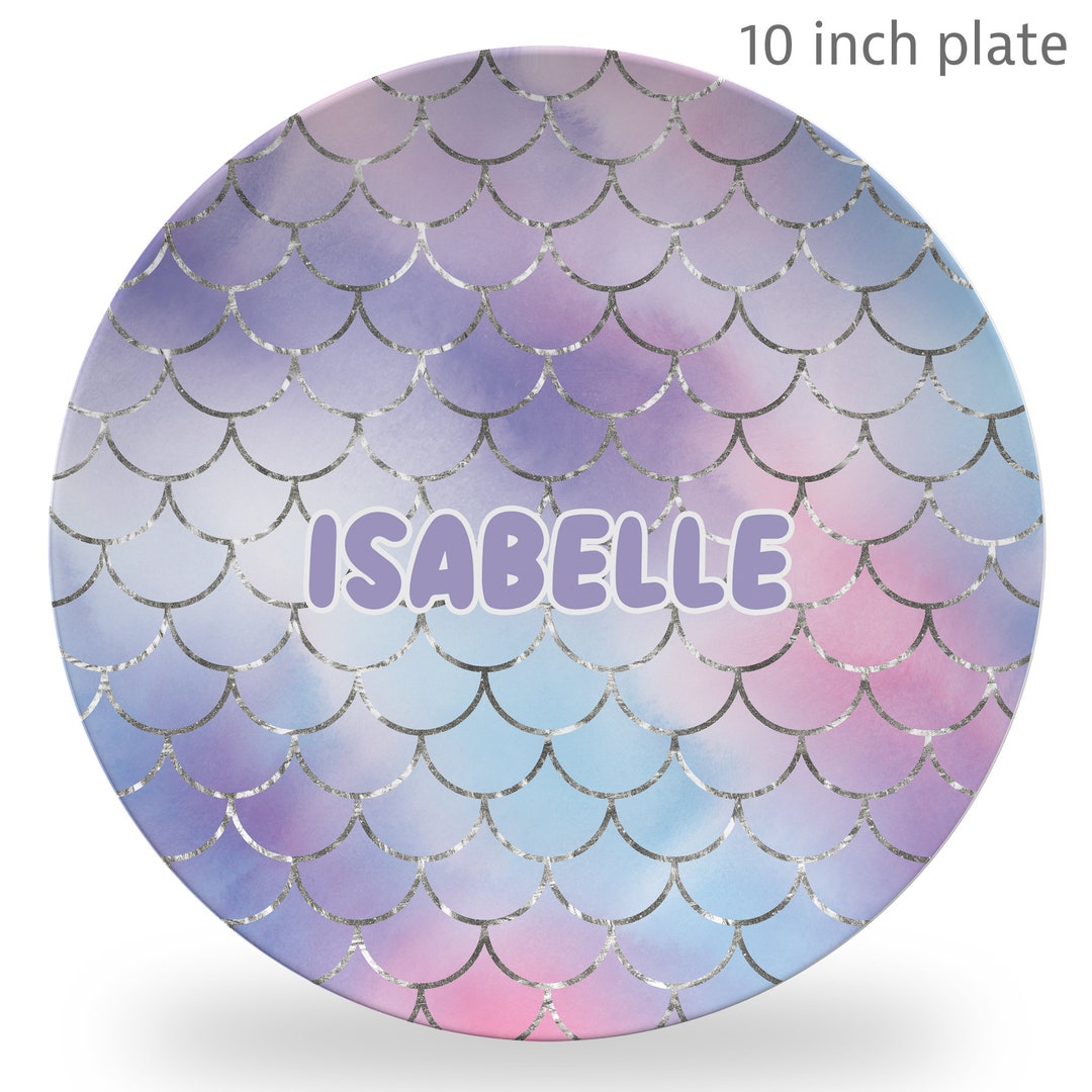 Mermaid Scales Plate or Personalized Mermaid Gift With Child's ...