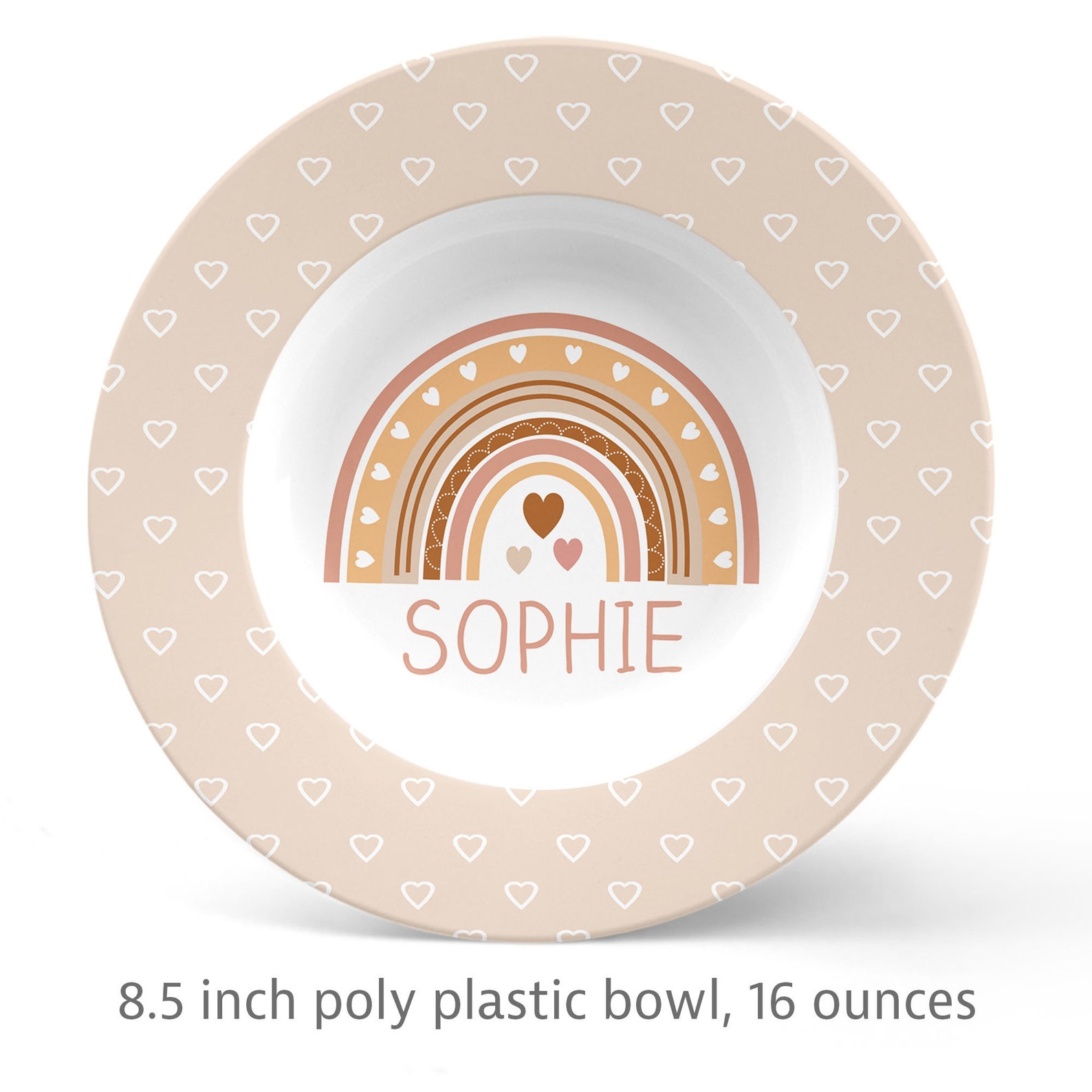 Boho Rainbow Plate child's name girl gift Rainbow | Etsy