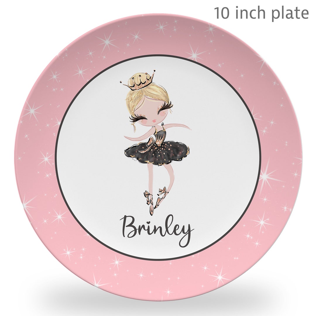 Ballet Plate Ballerina Girl Tablewarekid's Plate. Pink Personalized ...