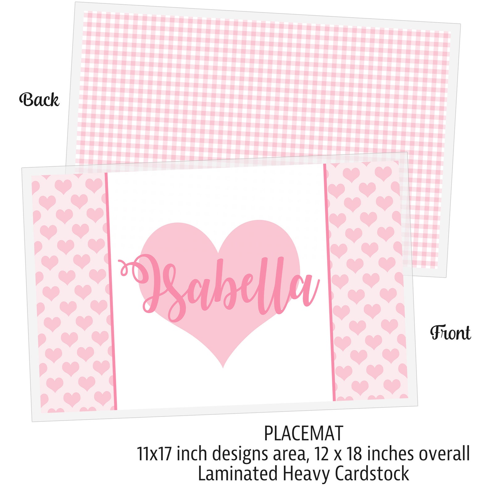 Heart Plate Set Personalized Name Plate Keepsake or Daily | Etsy