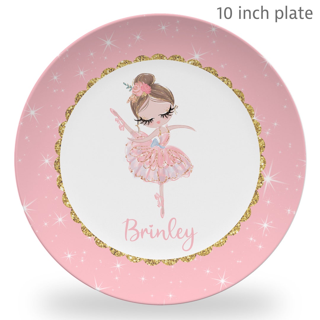 Ballet Plate Ballerina Girl Kid's Plate Pink Personalized Ballet Gift # ...