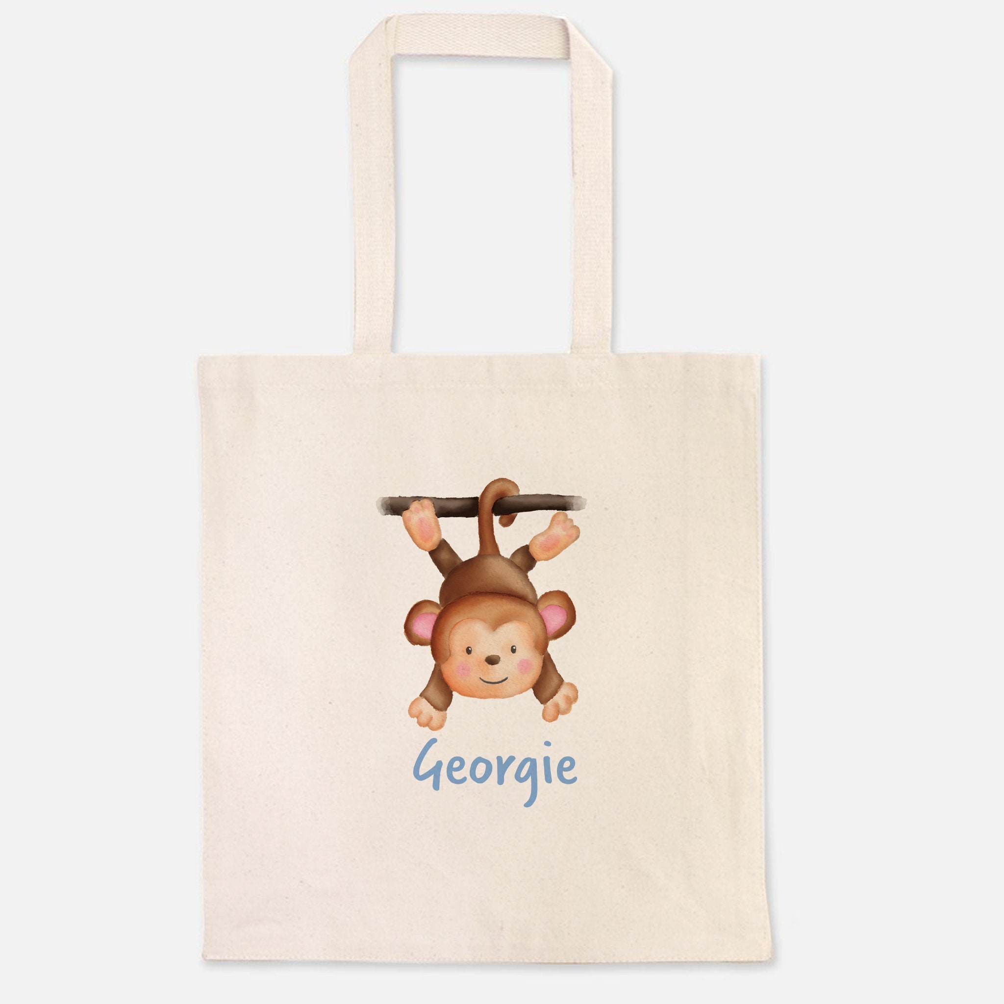 Monkey Tote Bag Safari Animal Monkey Bag Personalized With - Etsy