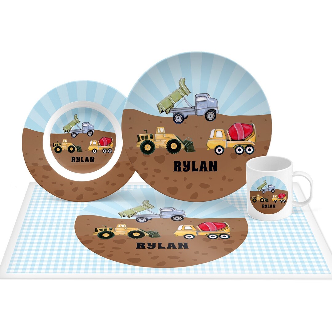 Construction Plate, Dump Truck, Bulldozer, Construction Gift, Keepsake ...