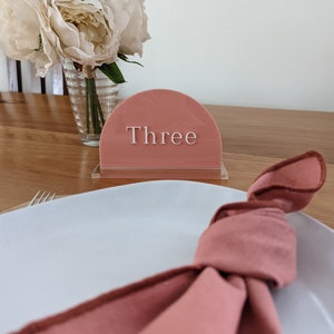 Acrylic Table Numbers - Short Arch - Etsy