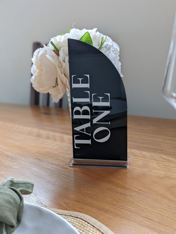 Acrylic Table Numbers Half Arch - Etsy