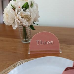 Acrylic Table Numbers - Short Arch - Etsy