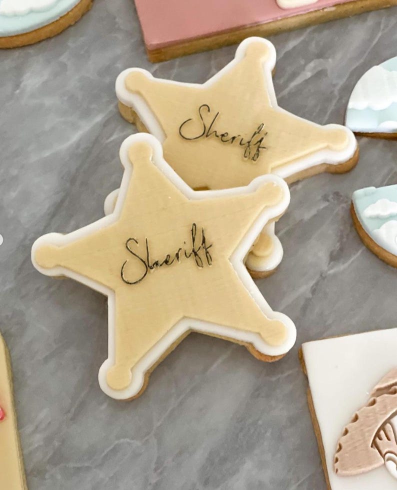 Sheriff Badge Cookie Debosser and Cutter - Etsy