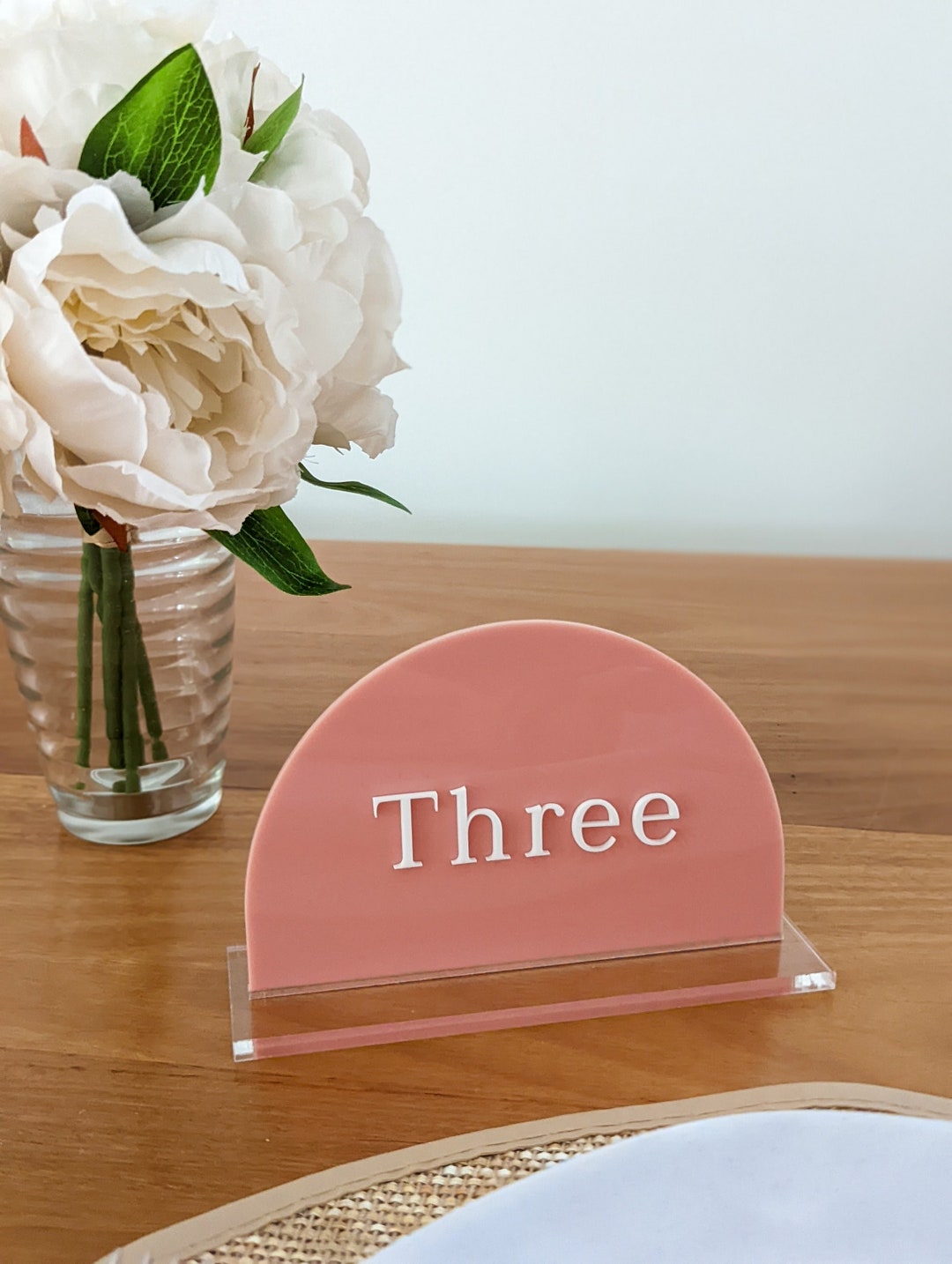 Acrylic Table Numbers - Short Arch - Etsy