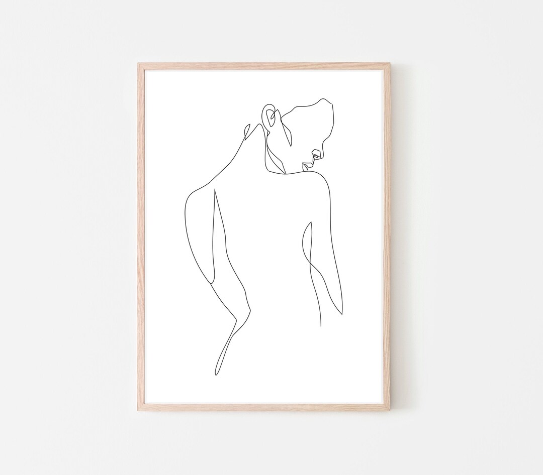 Female One-line Figure 1, One Line Print, Woman Line Art, Line Wall ...