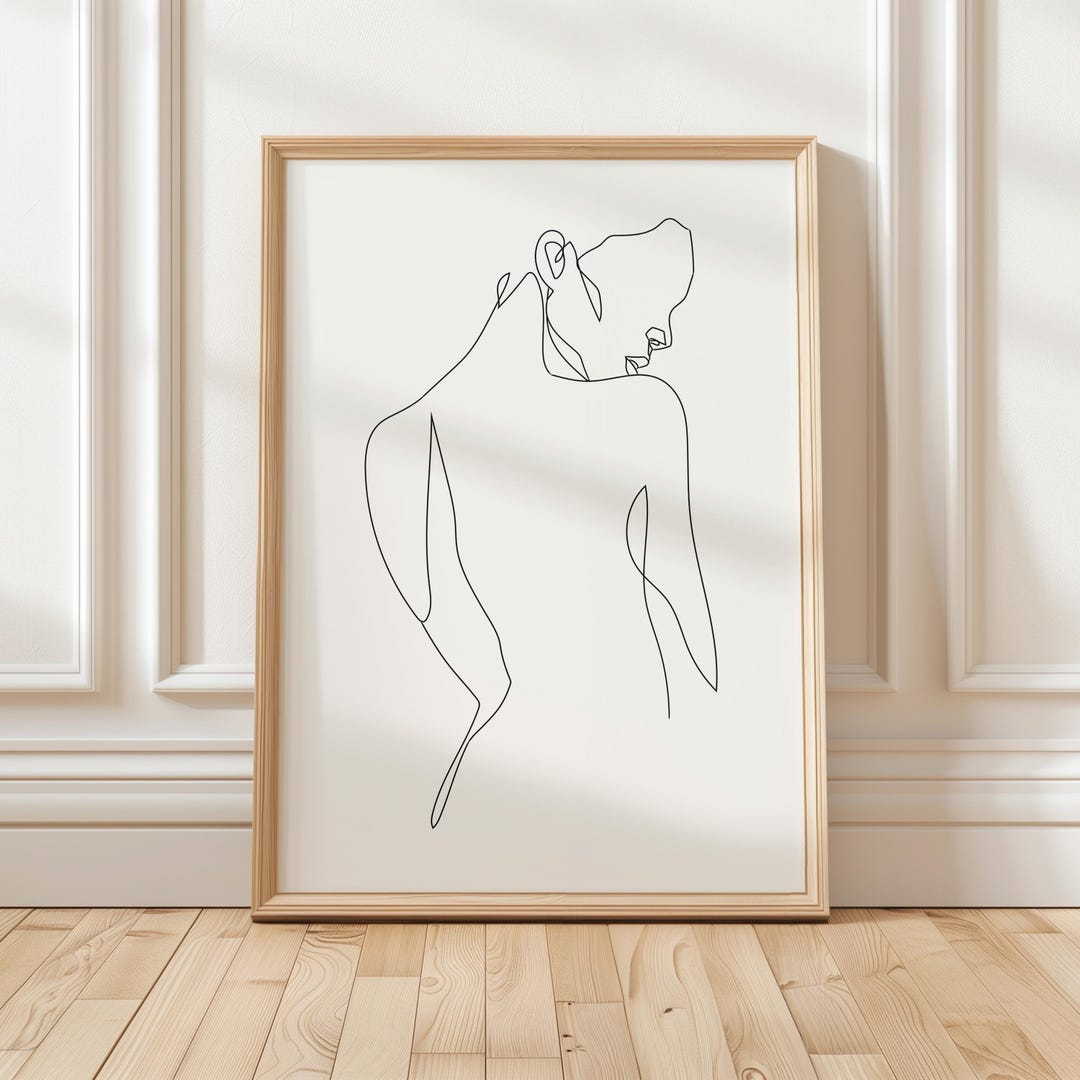 Female One-line Figure #1, One Line Print, Woman Line Art, Line Wall ...