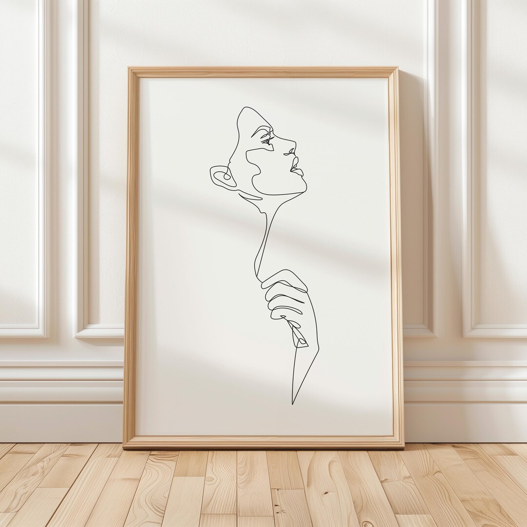 Female One-line Figure 2, One Line Print, Woman Line Art, Line Wall ...