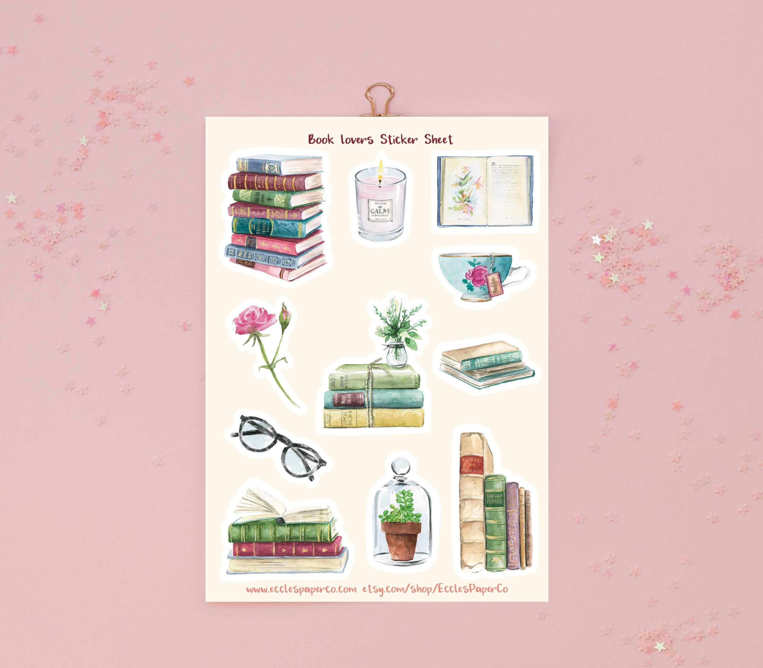 Stickers Stickers, Labels & Tags Paper & Party Supplies Book Lover ...