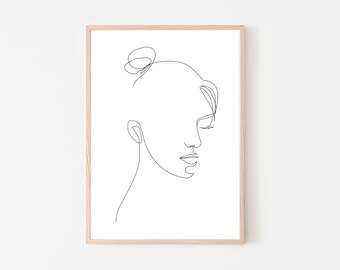 Female One-line Figure 2, One Line Print, Woman Line Art, Line Wall ...