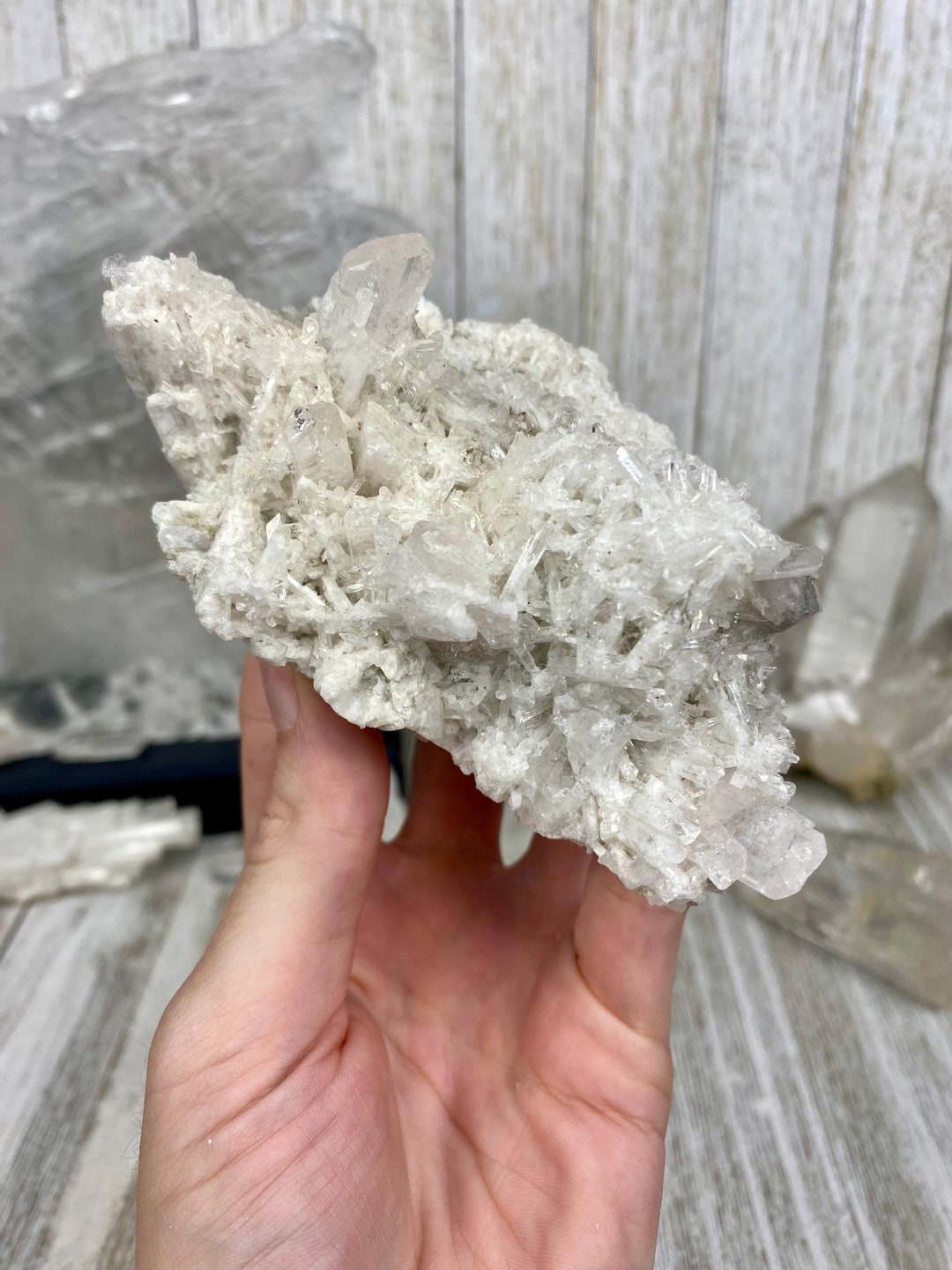 Danburite Raw Crystal Large Cluster With Calcite Caracas, Mexico - Etsy